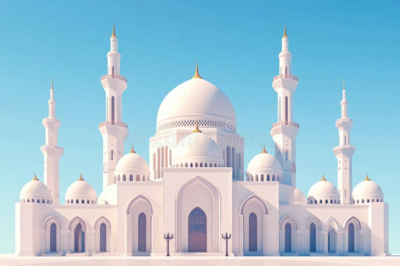 White Mosque Architecture stock image. Image of islamic - 360154287