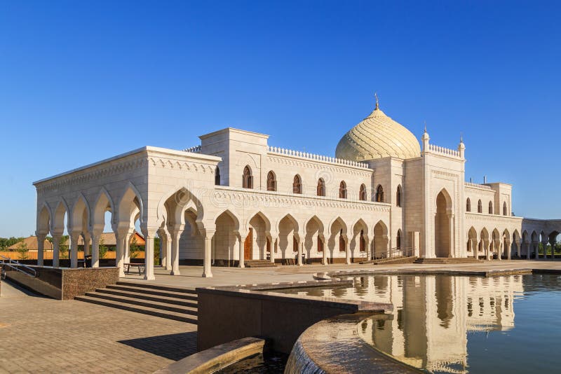 White mosque. stock image. Image of boat, entertainment - 41647623