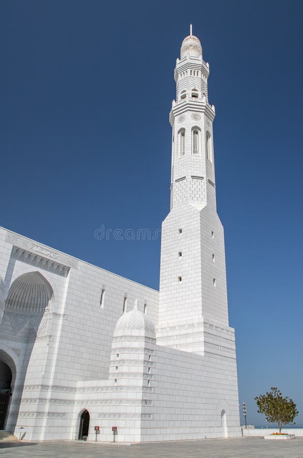 White Mosque, Muscat, Oman stock image. Image of islamic - 264313953