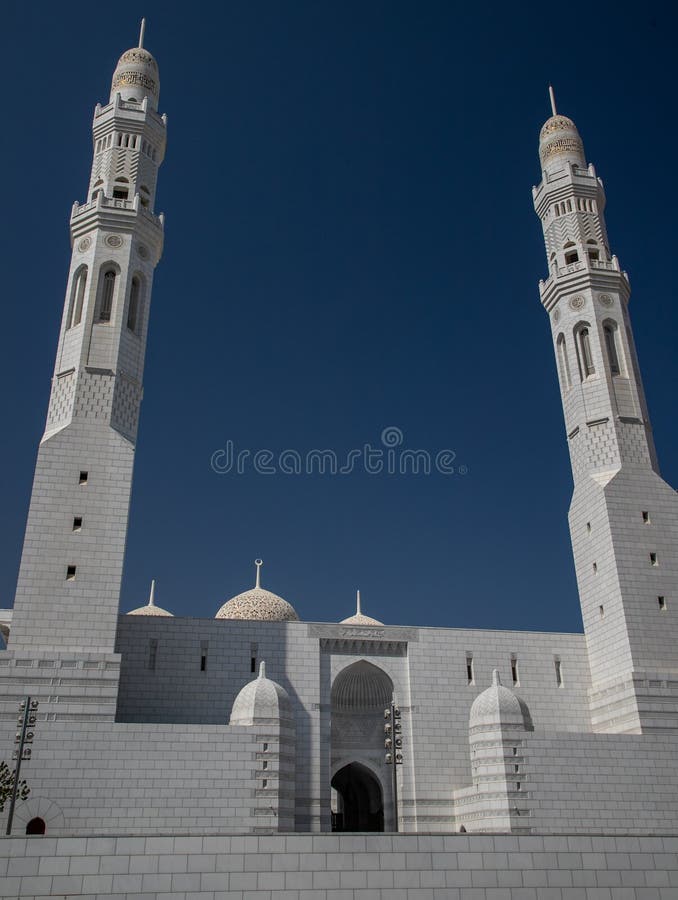 White Mosque, Muscat, Oman stock photo. Image of marble - 266363290