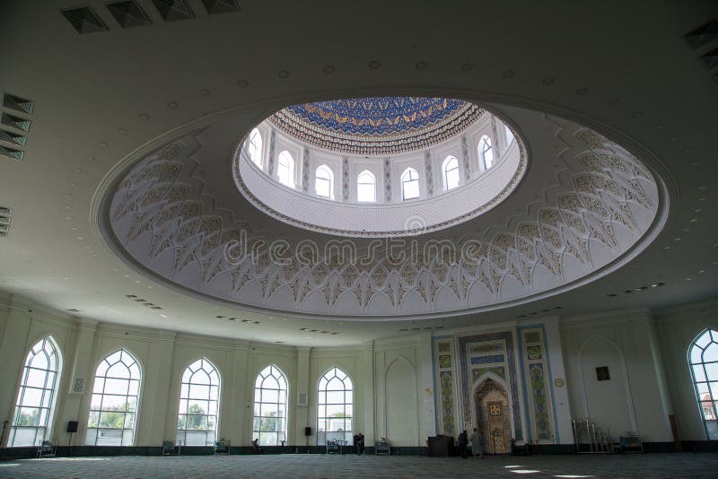 White Mosque in Tashkent. Uzbekistan. the Inner Part. Interior ...