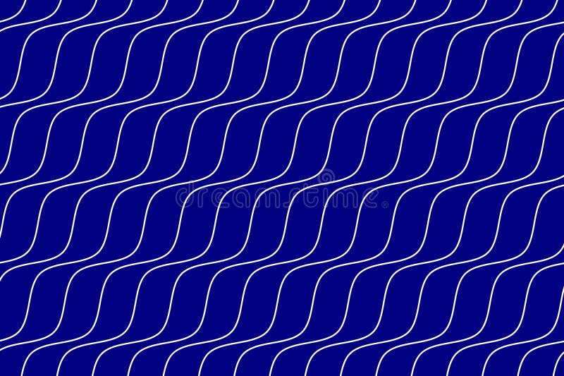 White Motion Sea Wave Lines Art Fabric Pattern on Navy Blue Background ...