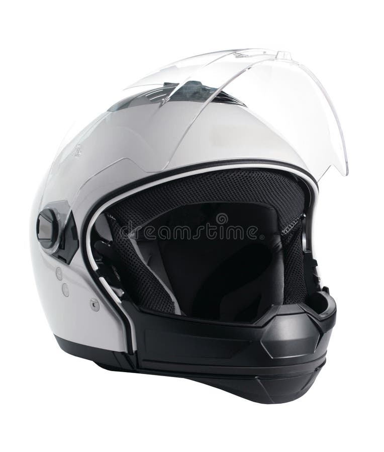 Helmet Side View stock image. Image of motorcycle, white - 6840149