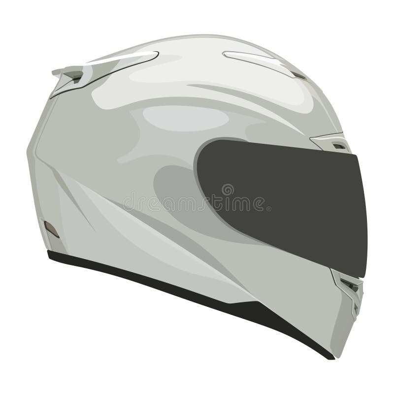 White motorcycle helmet stock vector. Illustration of design - 68156022