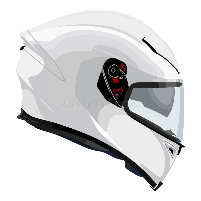 White motorcycle helmet stock vector. Illustration of design - 90767849
