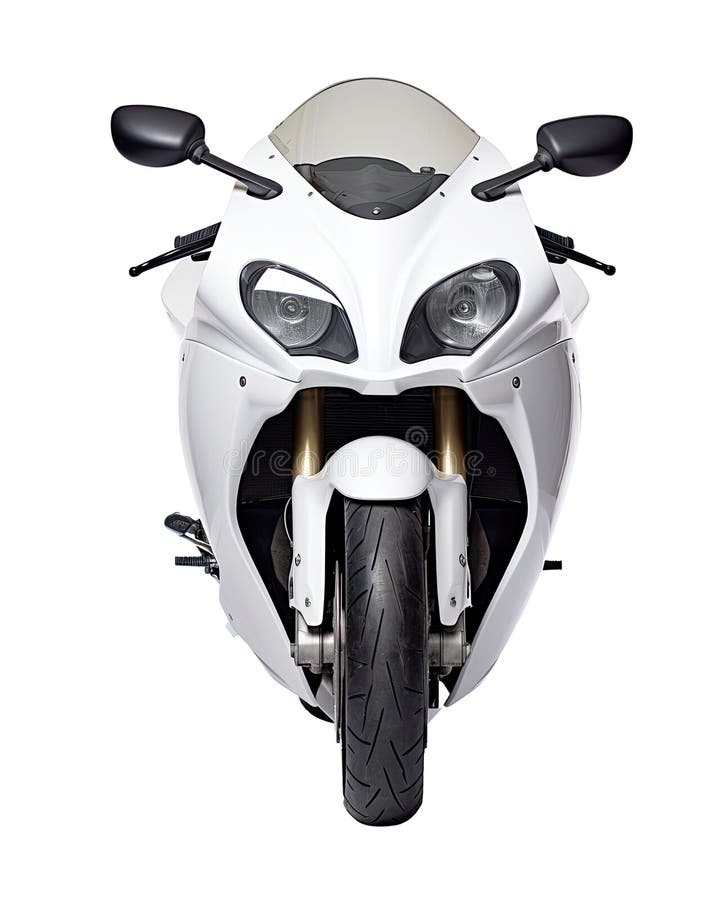 A White Motorcycle on a White Background Stock Photo - Image of motor ...