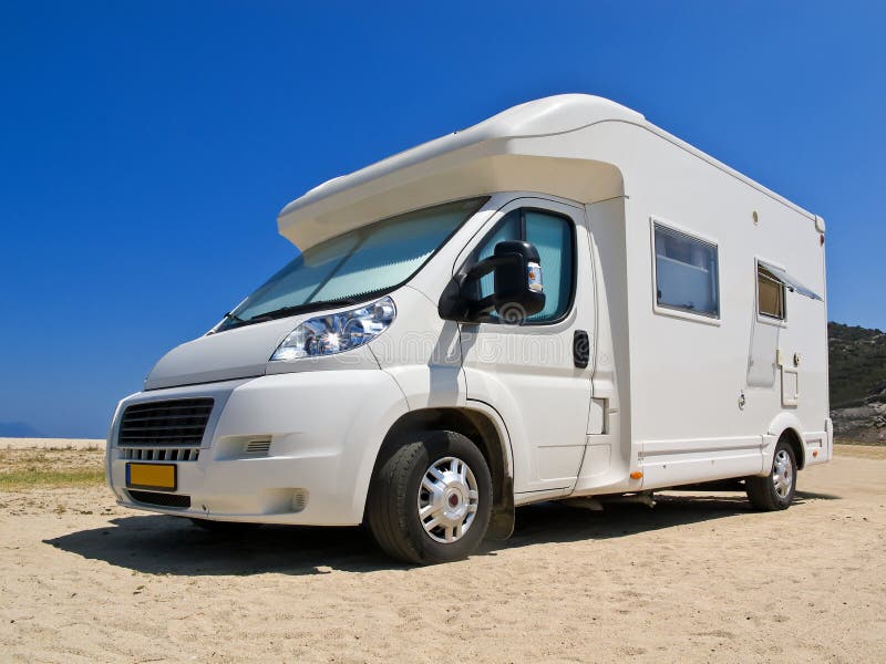 White motorhome stock image. Image of relaxation, horizontal - 188422101