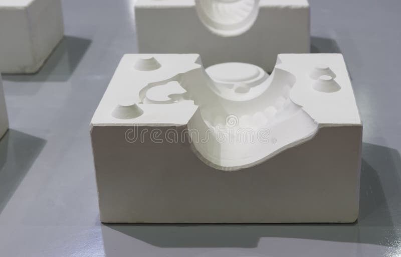 White Mould for Ceramic Slip Casting Production Process Stock Image ...