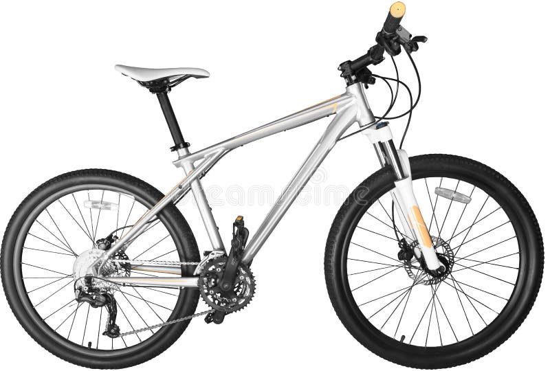 A White Mountain Bike Isolated on White Background Stock Photo - Image ...