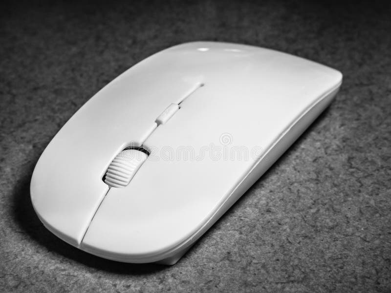 White Mouse Device for the Computer. Close Up Stock Image - Image of ...