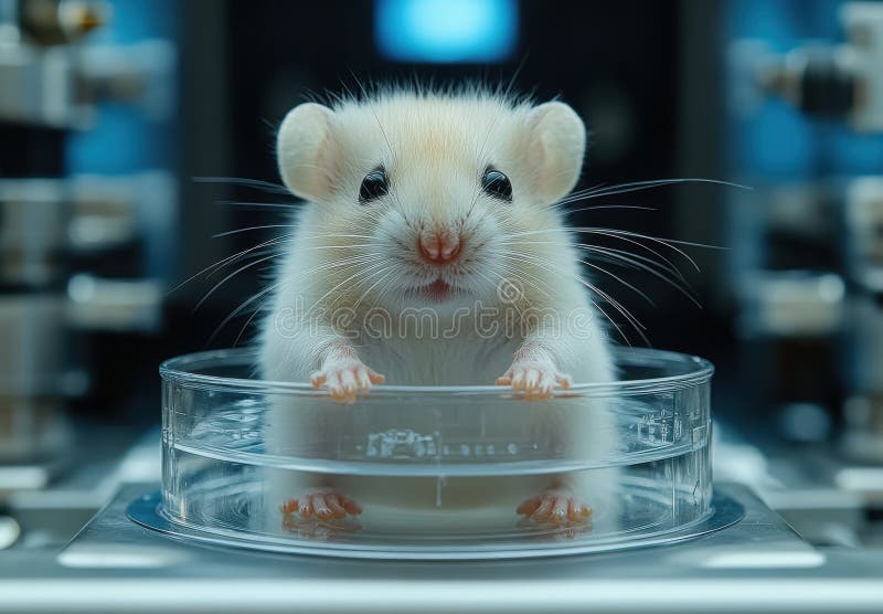 Scientist Observing Mice in a Laboratory Research Environment Stock ...