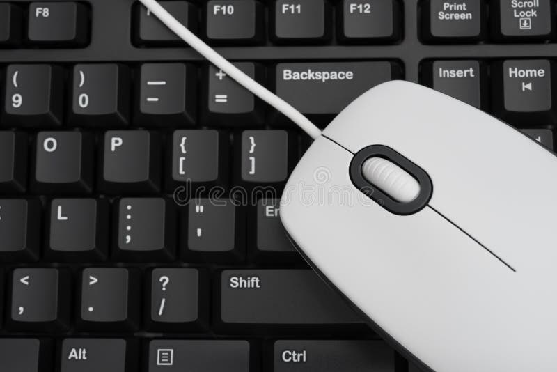 White mouse over keyboard stock image. Image of industrial - 54703859