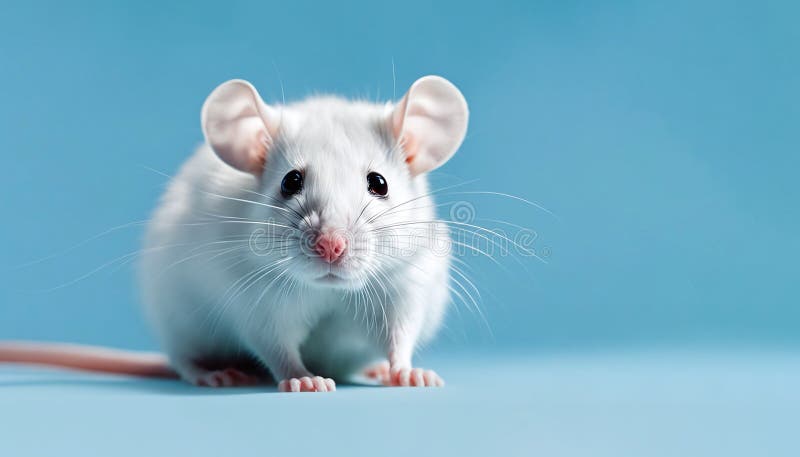 White Mouse Rat on Clean Background, Lab Laboratory Rat Stock ...