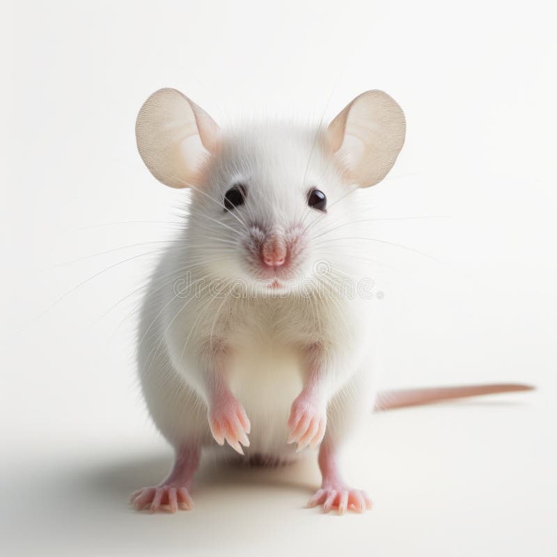 White Mouse Sitting and Looking Up: a Captivating Image of Nature S ...