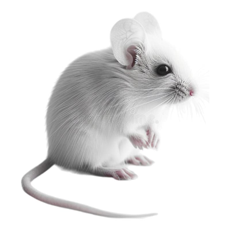 White Mouse on Transparent Background - Ai Generated Stock Illustration ...