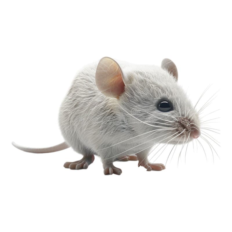 White Mouse on Transparent Background - Ai Generated Stock Illustration ...