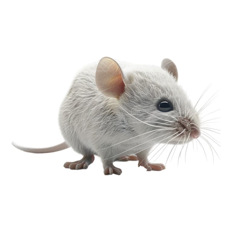 White Mouse on Transparent Background - Ai Generated Stock Illustration ...