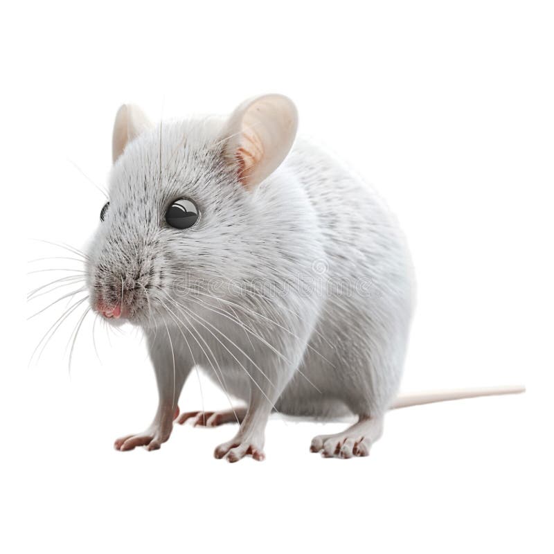 White Mouse on Transparent Background - Ai Generated Stock Illustration ...