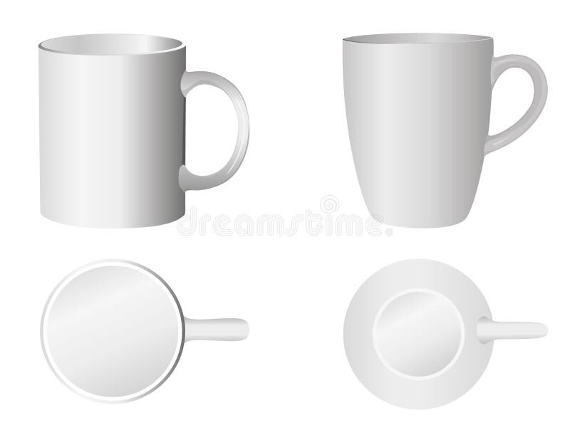 White mug stock vector. Illustration of isolated, vector - 29007335