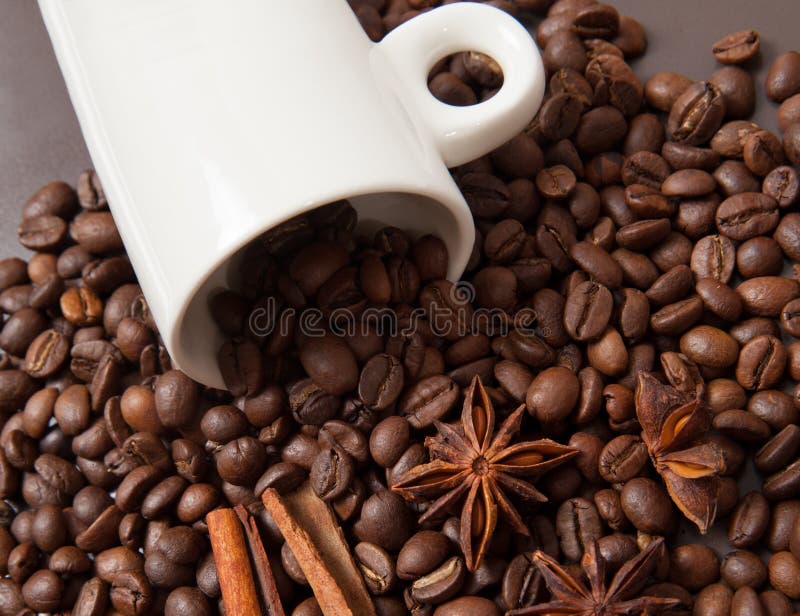 White mug and condiments stock photo. Image of drink - 38670186