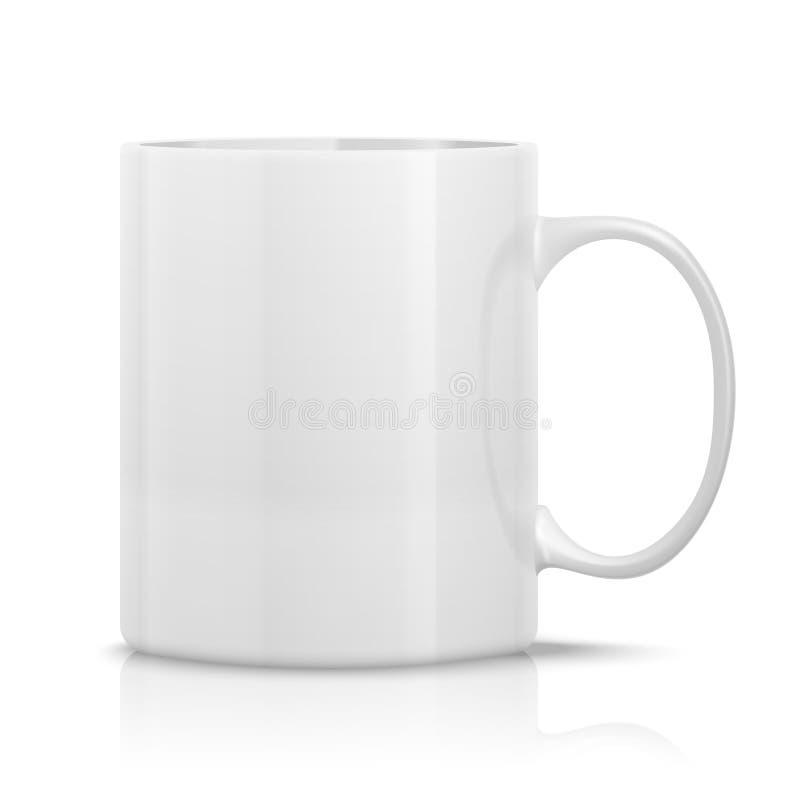 White Mug Design Vector Illustration Stock Vector - Illustration of ...