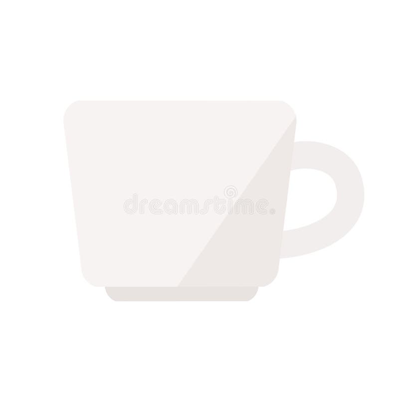 White mug Side view stock vector. Illustration of accessory - 217221960