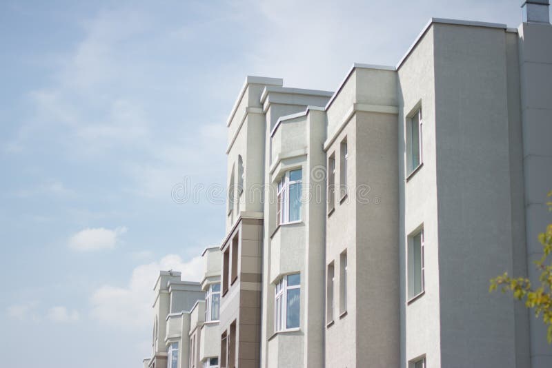 White Multi-storey Apartment Building Stock Photo - Image of ...