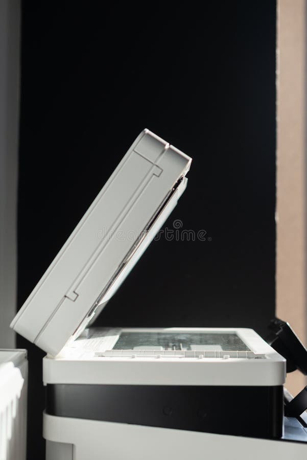 Copier with Open Lid stock photo. Image of control, business - 401669458