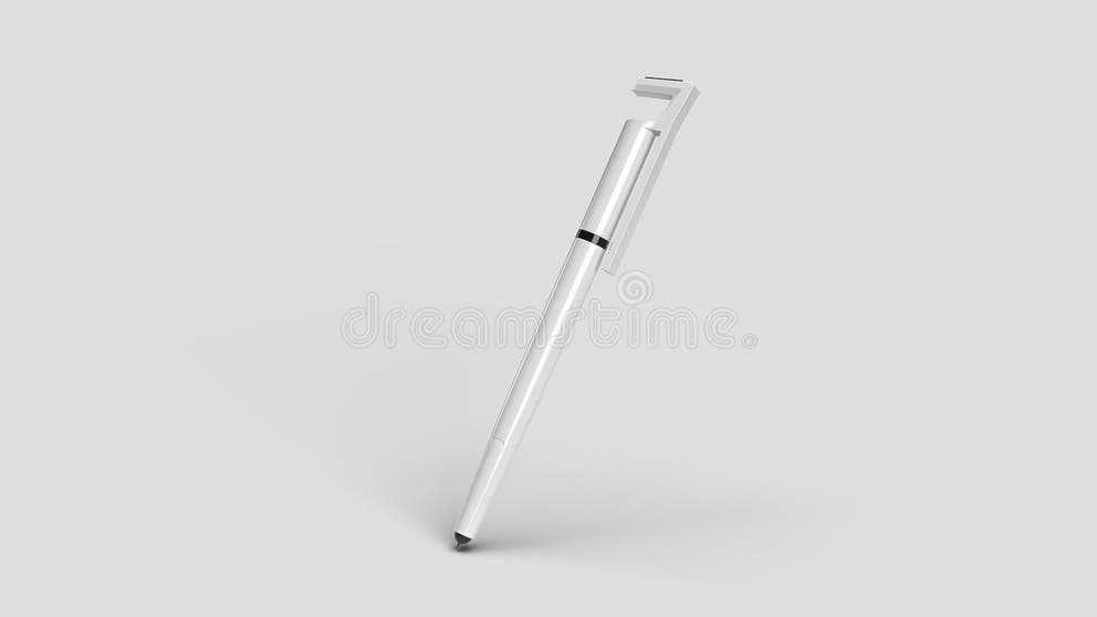 White Multifunction Pen Standing on the Set Stock Illustration ...