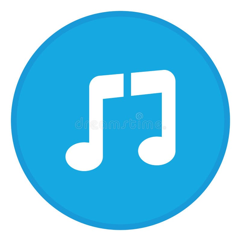 White music note, icon stock vector. Illustration of clef - 260374722