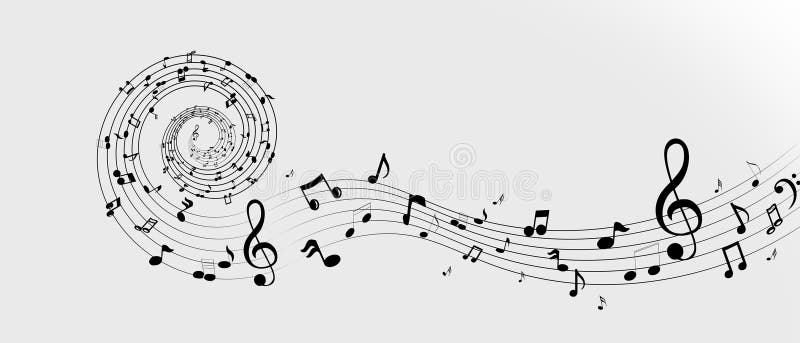 White Music Notes Background Stock Illustrations – 18,083 White Music ...