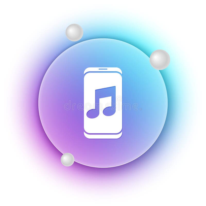 White Music Player Icon Isolated on White Background. Portable Music ...