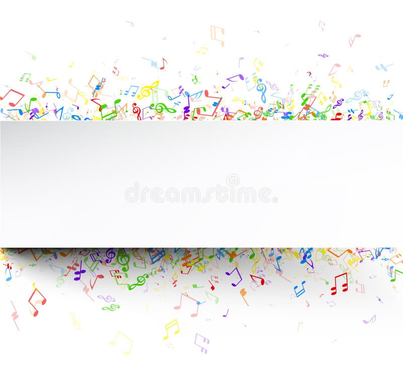 White Musical Background with Notes. Stock Vector - Illustration of ...