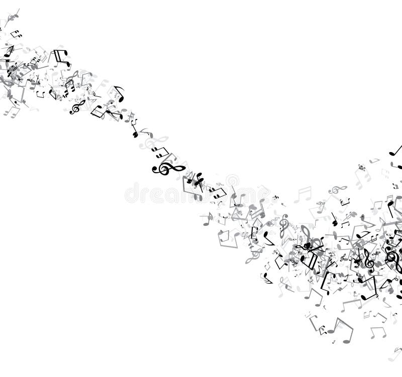 White Musical Background with Notes. Stock Vector - Illustration of ...