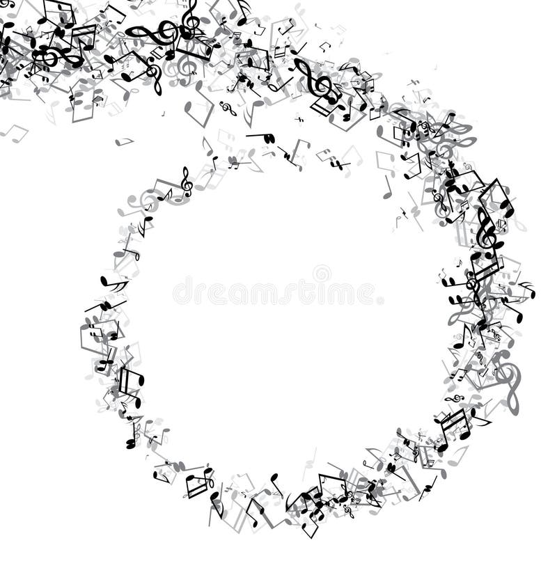 White Musical Background with Notes. Stock Vector - Illustration of ...