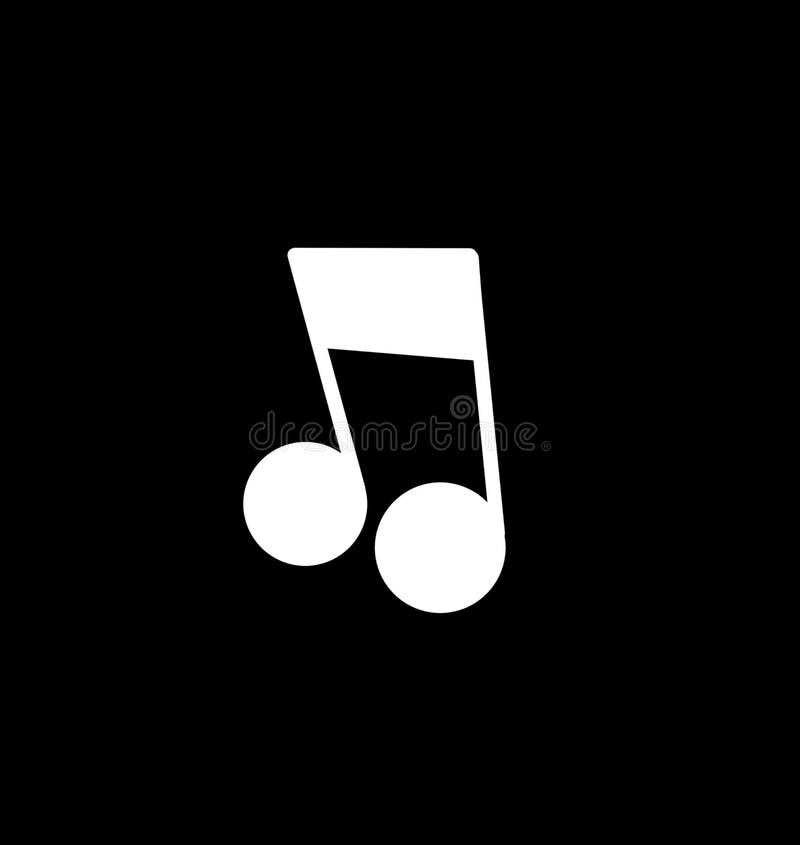 White Musical Notes Illustration on Color Black Stock Illustration ...