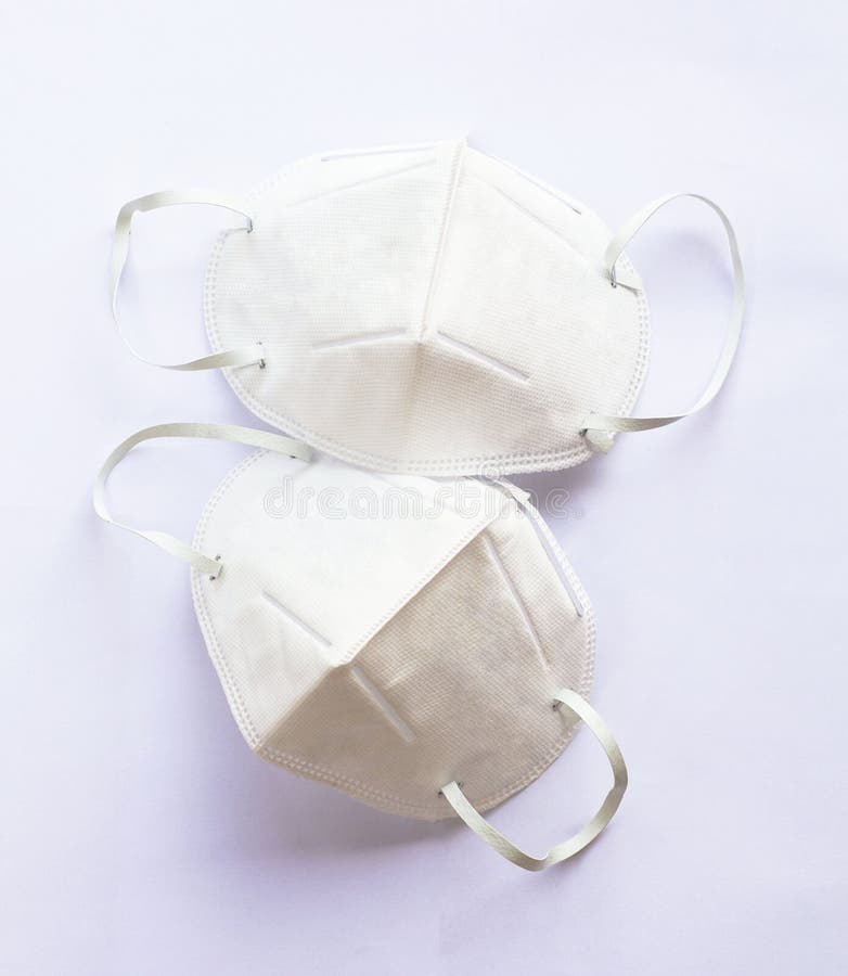 White N95 Mask Protect Filter Against Air Pollution PM2.5 on White ...