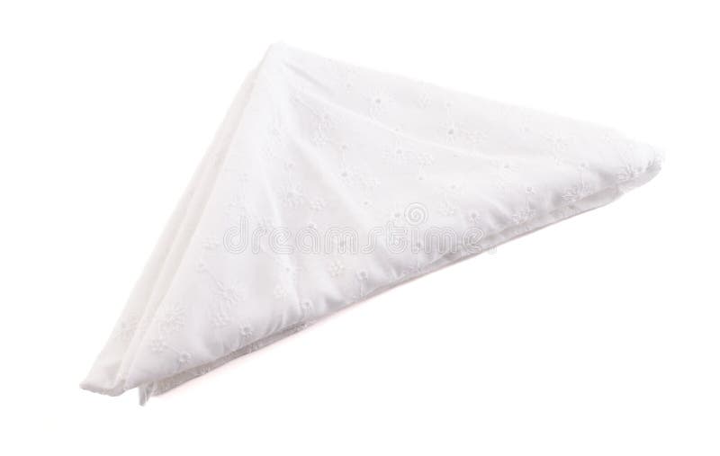 A White Nace Napkin on a White Background Stock Photo - Image of ...