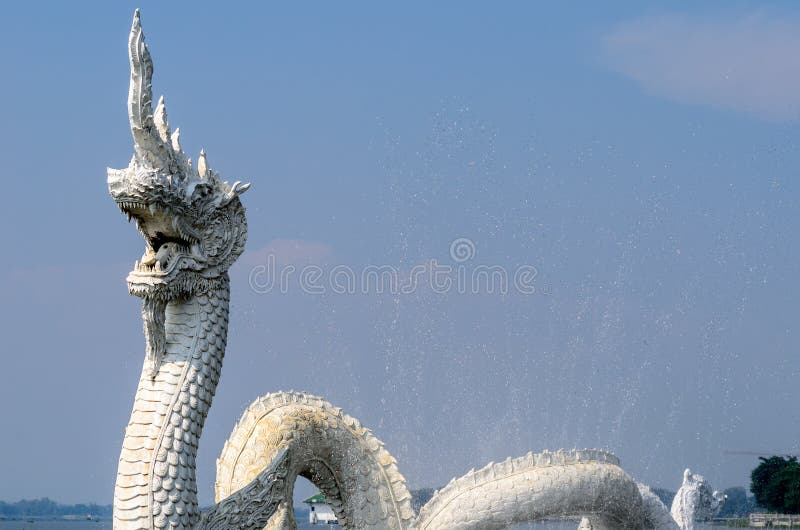 White Naga Statues stock image. Image of ancient, naga - 37100253
