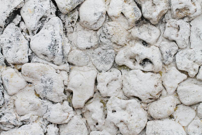 The White Natural Stone Wall. Stock Photo - Image of white, stonewall ...