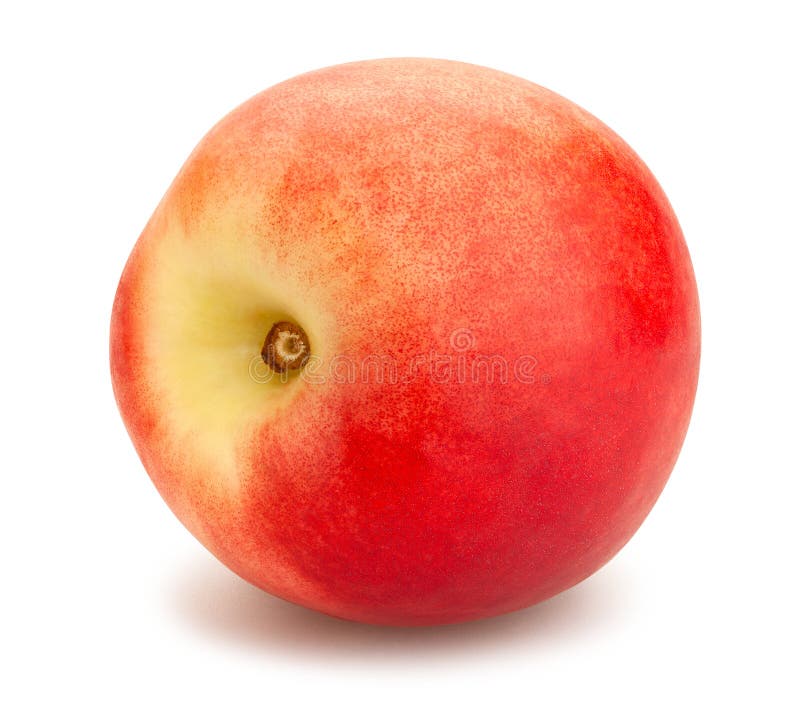 White Nectarine Path Isolated Stock Photo - Image of clipping ...