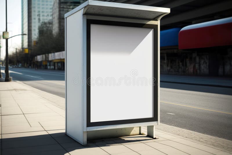 White Neon Box Mockup for Your Space, Generative AI Stock Illustration ...