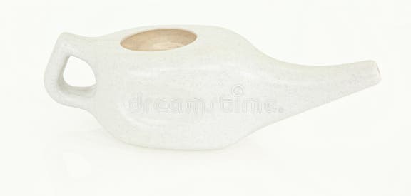 White Neti Pot stock image. Image of neti, holistic, cold - 30953181