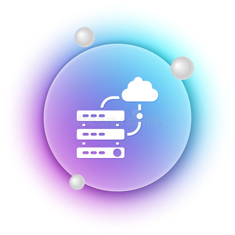 White Network Cloud Connection Icon Isolated on White Background. Social Technology. Cloud ...