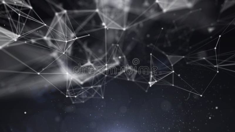 White Network Low Poly Mesh Line Structure Dynamic Wave Illustration ...