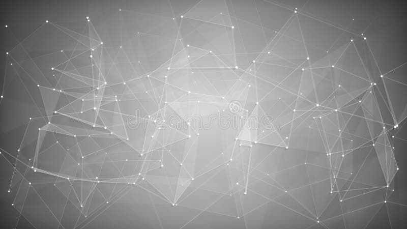 White Network Shape. Abstract 3D Render Stock Illustration ...