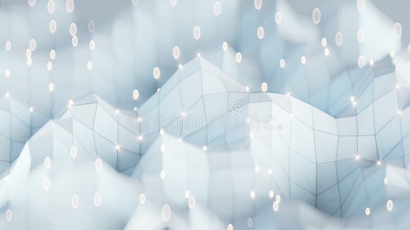 White Network Shape 3D Rendering Stock Illustration - Illustration of ...