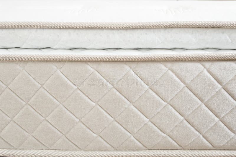 White New Mattress Thickness Side View Abstract Texture Stock Image ...