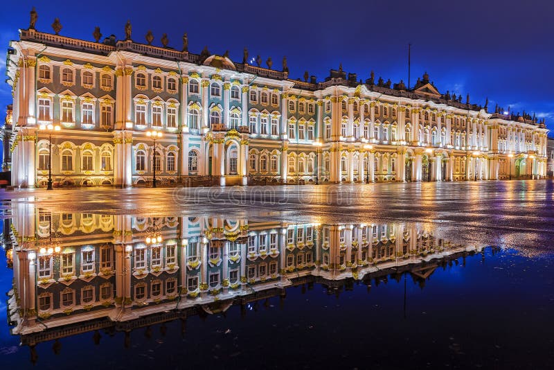 White Nights in St Petersburg. Stock Photo - Image of night, column ...