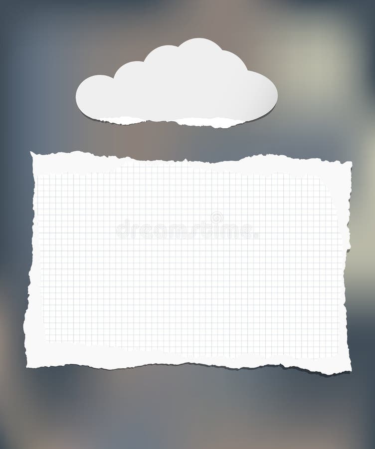 Cloud Paper Cut Weather White Info Banner Flat Set Stock Vector ...